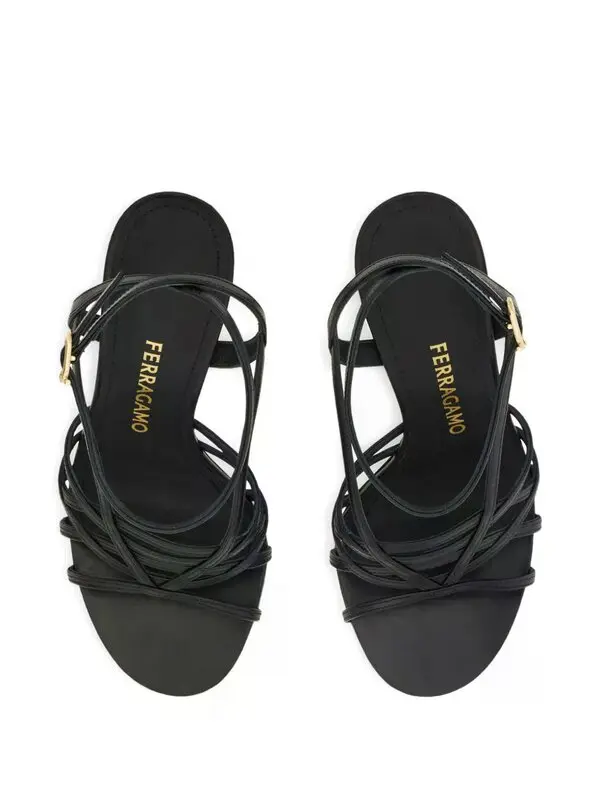 FERRAGAMO Strappy Heeled Sandals With Ankle Buckle