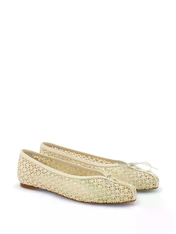 FERRAGAMO Macramé Lace Ballet Flats