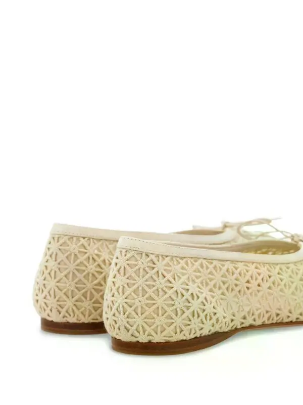 FERRAGAMO Macramé Lace Ballet Flats