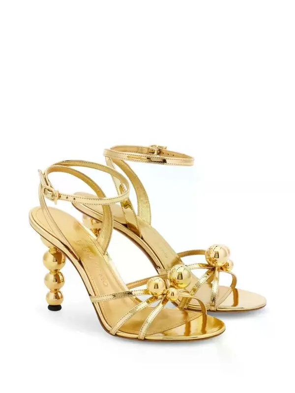 FERRAGAMO Spherical Heel Sandals - Gold