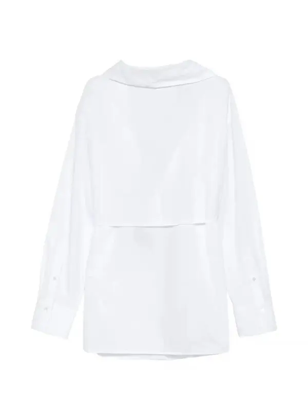 XACUS Zelda Ring-detail Belted Shirt - White