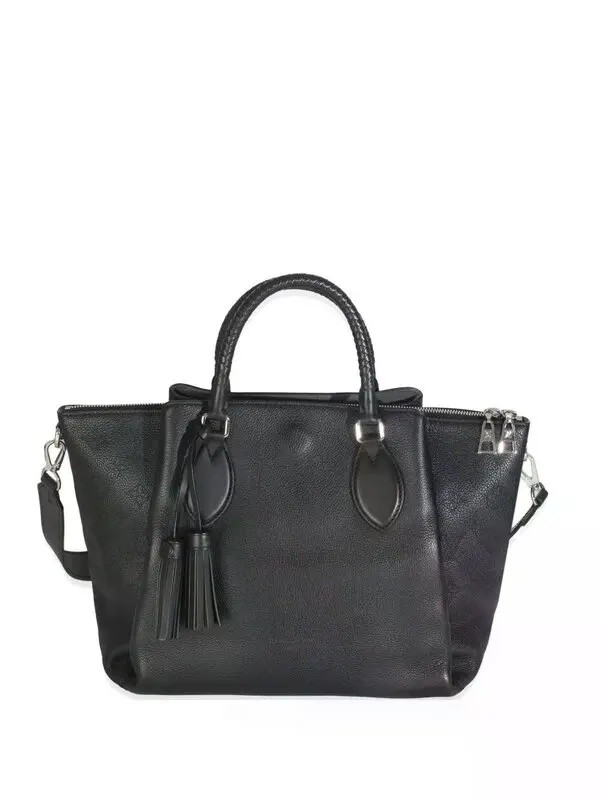 LOUIS VUITTON Monogram Mahina Haumea Leather Tote Bag - Black