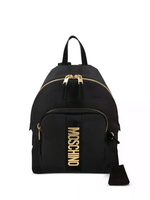 Moschino Lettering Backpack - Black