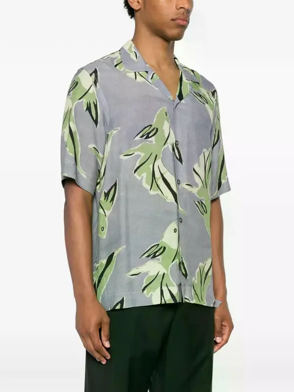 Paul Smith Fish-print Short-sleeve Shirt