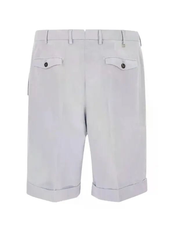 PT TORINO Pleated Front Turn-up Shorts - Blue