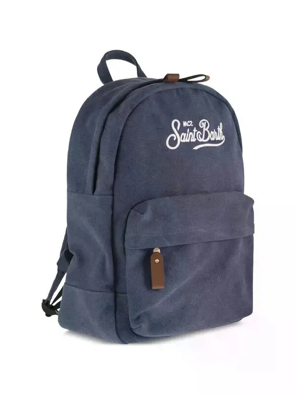 MC2 SAINT BARTH Embroidered Logo Canvas Backpack