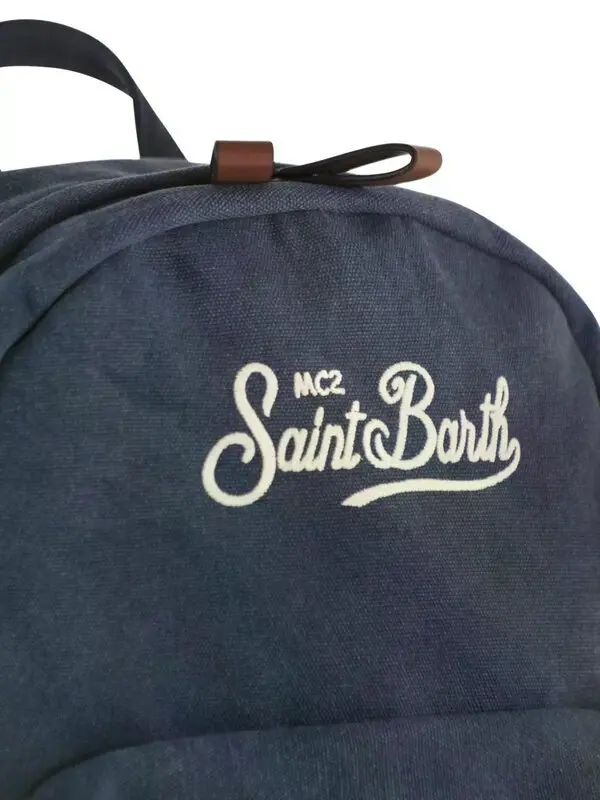 MC2 SAINT BARTH Embroidered Logo Canvas Backpack