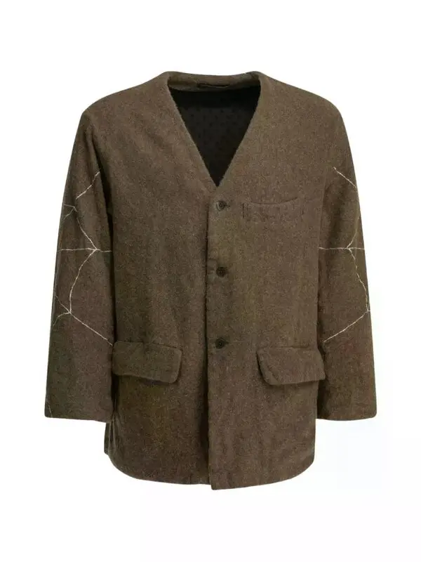 Kapital Embroidered Collarless Jacket