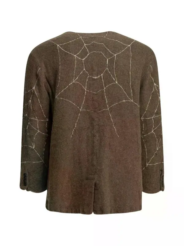Kapital Embroidered Collarless Jacket