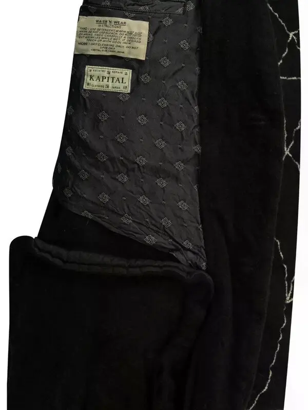 Kapital Embroidered Collarless Jacket