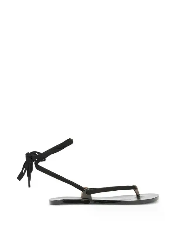 ANCIENT GREEK SANDALS Lace-up Thong" Sandals - Black
