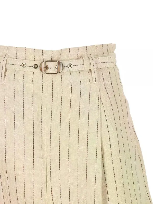 Zimmermann Rebellion Pinstripe Linen Shorts