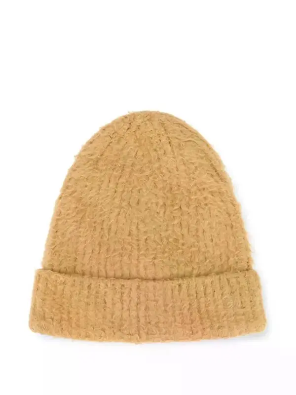 ROBERTO COLLINA Ribbed Knit Beanie - Brown