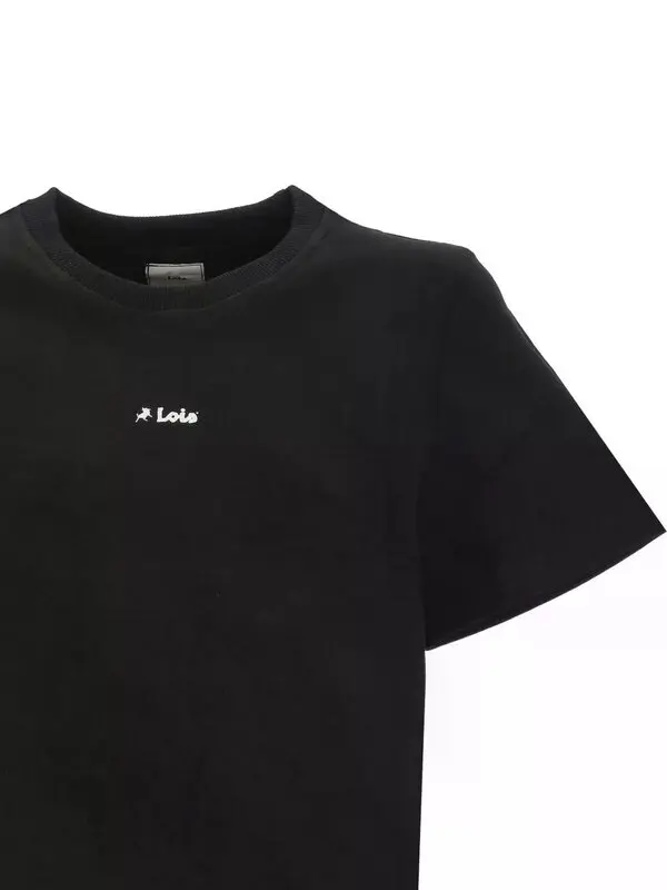 LOIS Logo Print Cropped T-shirt