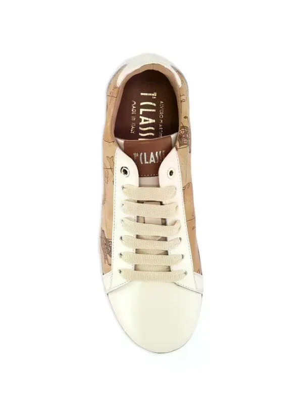 ALVIERO MARTINI 1° CLASSE Geo Classic Print Lace-up Sneakers