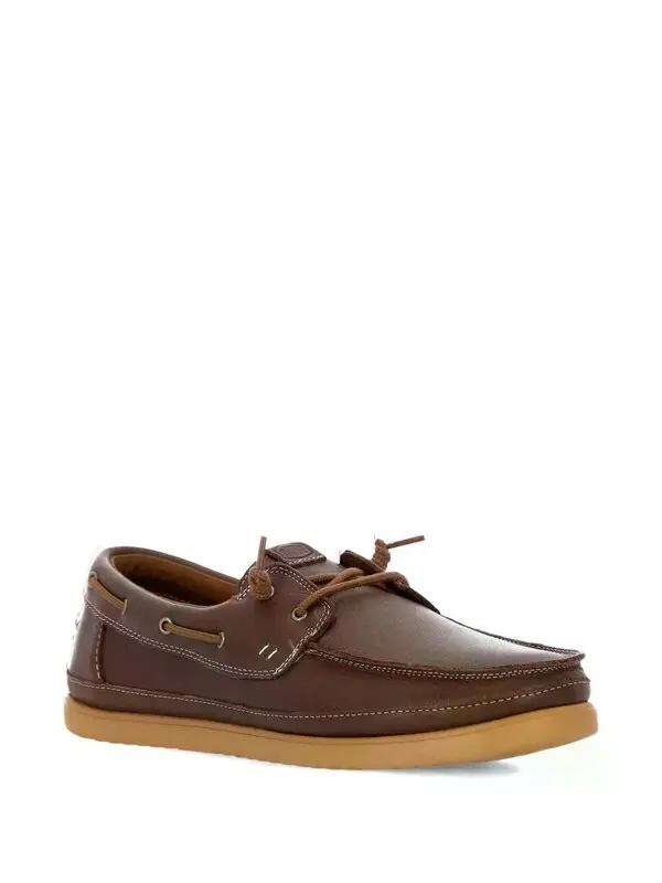 HEY DUDE Leather Lace-up Boat Shoes