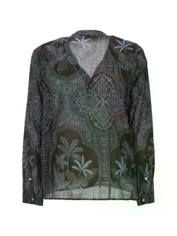 OFFICINA36 Paisley-print Palm-tree Shirt