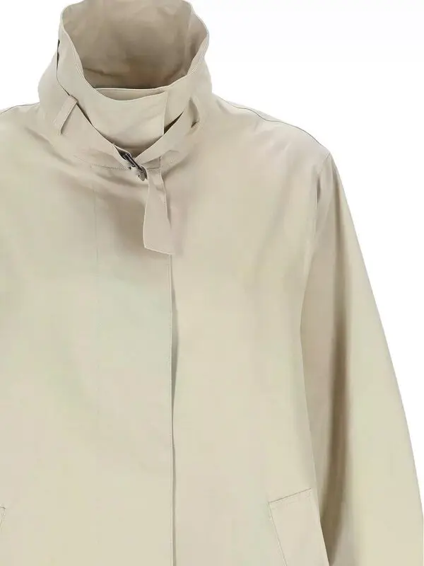 EMMA E GAIA High-neck Buckle-fastening Coat