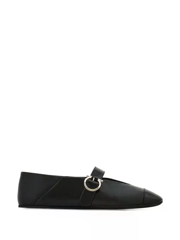 FERRAGAMO Gancini Strap Ballet Flats