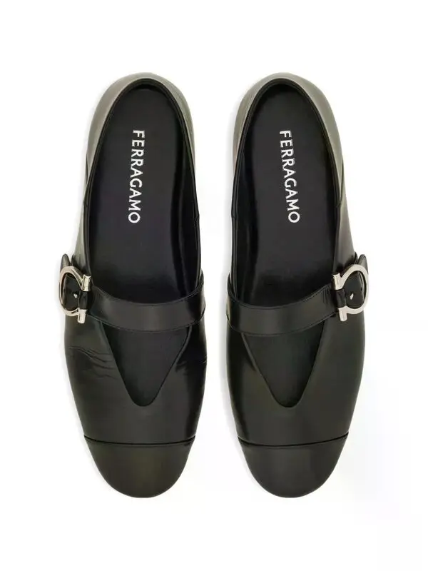 FERRAGAMO Gancini Strap Ballet Flats