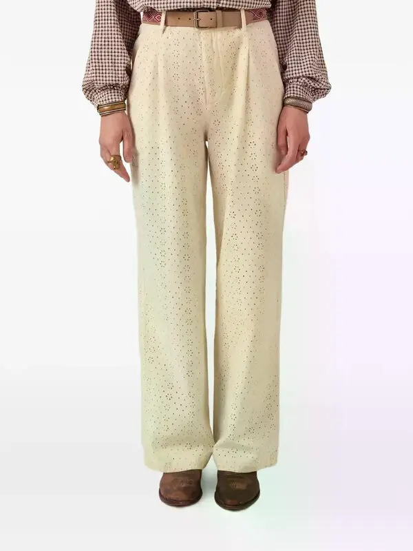 MAISON HOTEL Embroidered Straight-leg Trousers