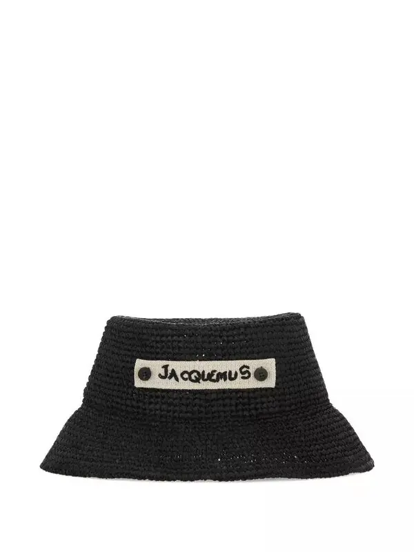 Jacquemus The Plage Logo-patch Woven Bucket Hat