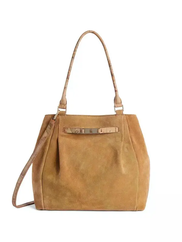 ALVIERO MARTINI 1° CLASSE Geo Classic Suede Tote Bag