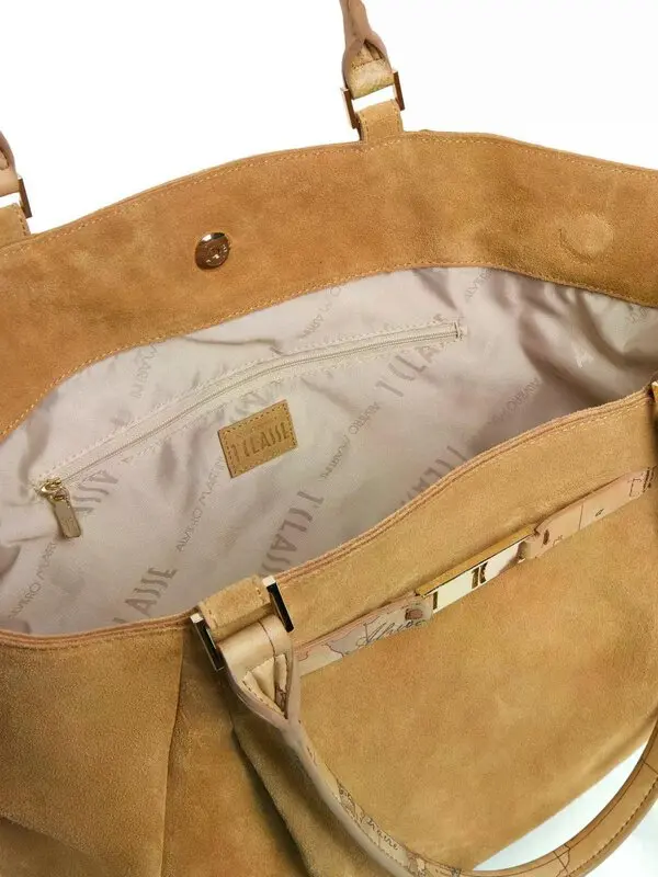 ALVIERO MARTINI 1° CLASSE Geo Classic Suede Tote Bag