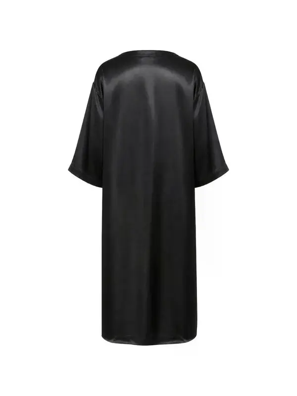 DARKPARK Tara Asymmetric Satin Blouse - Black