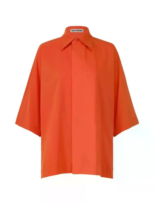 Issey Miyake Spread Collar Short Sleeve Shirt