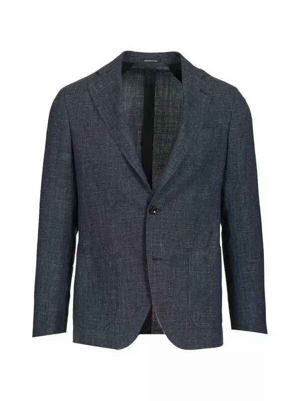 AL DUCA D’AOSTA 1902 Melange-effect Notched-lapel Blazer