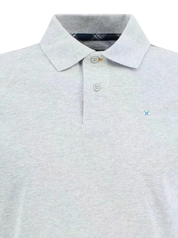 Barbour Tartan Pique Polo Shirt - Grey