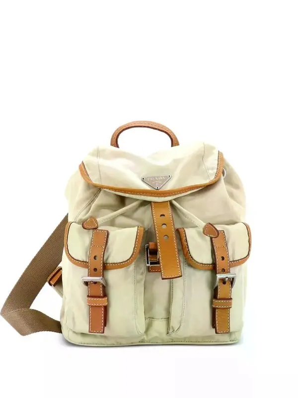 Prada Tessuto Double Front Pocket Backpack