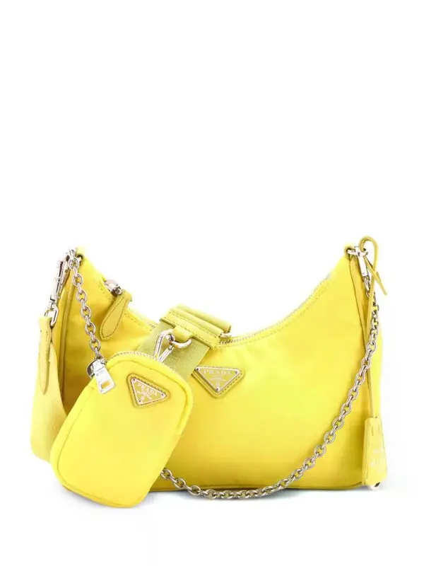 Prada Re-edition 2005 Shoulder Bag Tessuto - Yellow