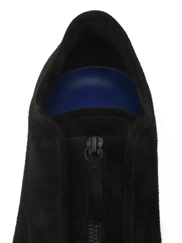 LANVIN Zip-detail Suede Sneakers