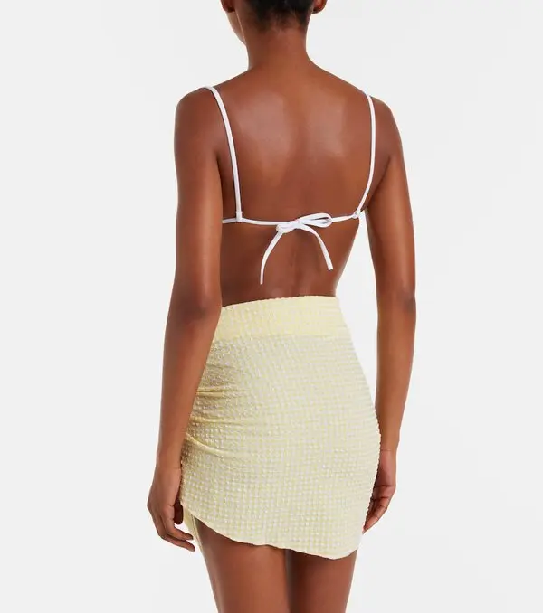 MONTCE Draped Beach Cover-up - Yellow