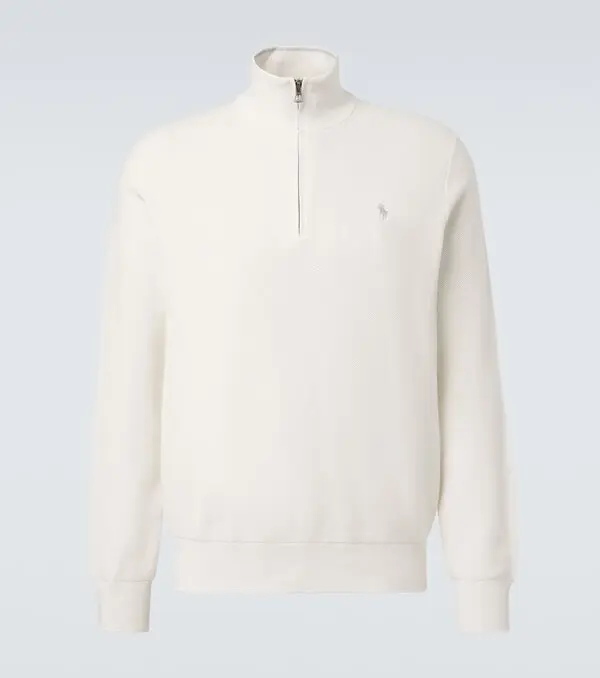 Polo Ralph Lauren Cotton Half-zip Sweater - White