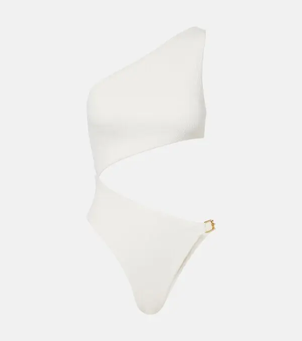 VIX PAULA HERMANNY X Rosie Huntington-whiteley One-shoulder Cut-out One-piece Swimsuit - White