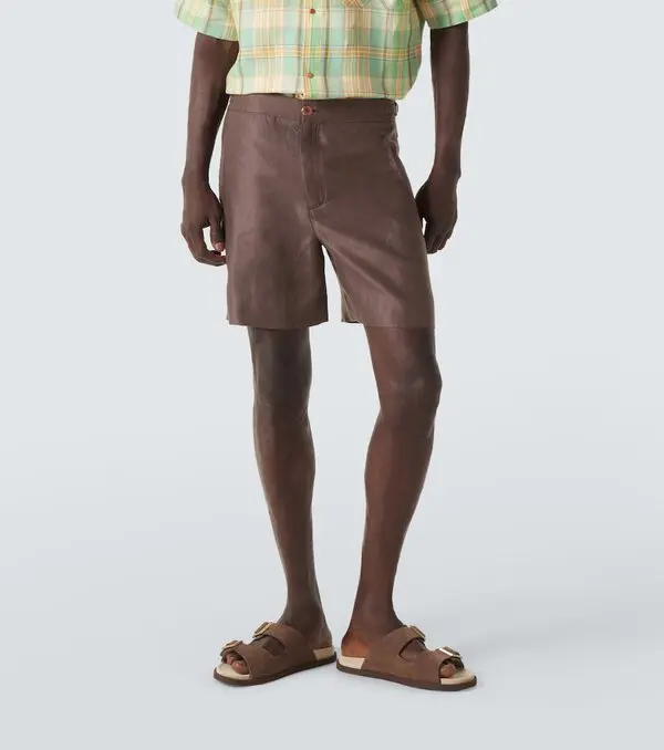 GOD'S TRUE CASHMERE Linen Shorts With Sunstone Detail