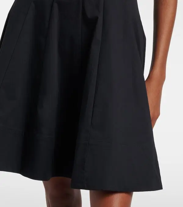 Staud Wells Cotton Mini Dress - Black