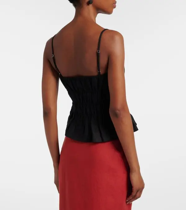 Staud Ayla Linen Crop Top