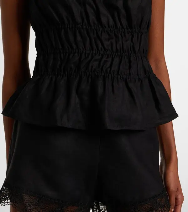 Staud Ayla Linen Crop Top