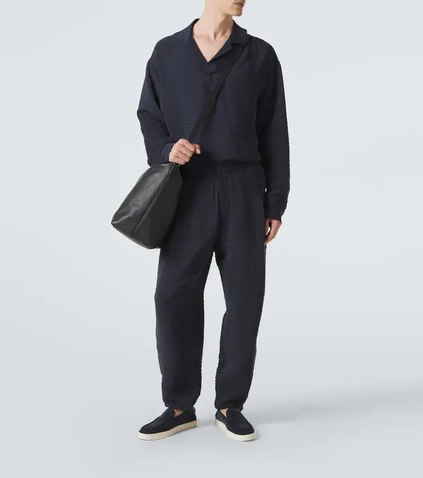 Giorgio Armani Seersucker Polo Shirt
