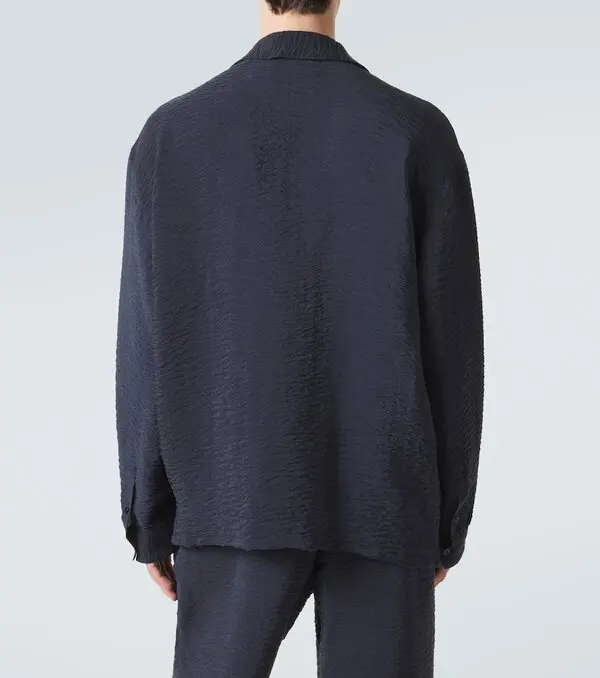 Giorgio Armani Seersucker Polo Shirt