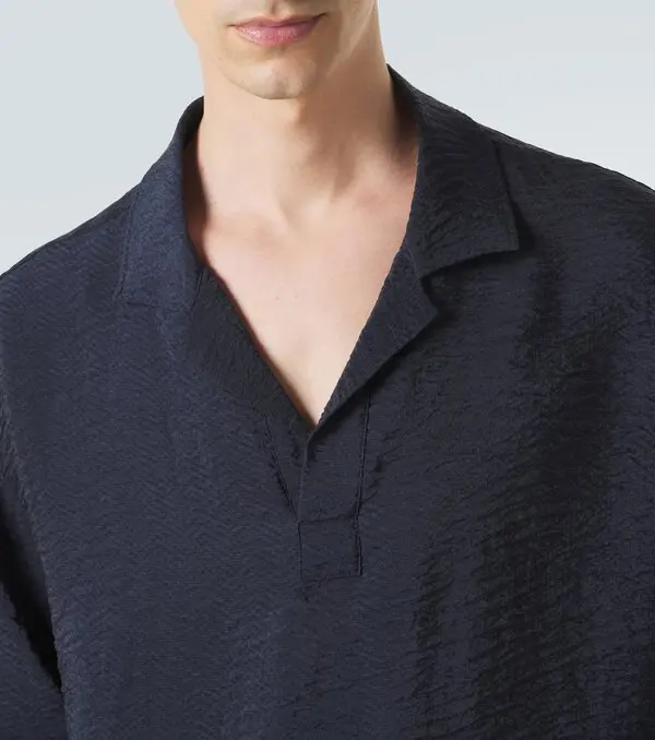 Giorgio Armani Seersucker Polo Shirt
