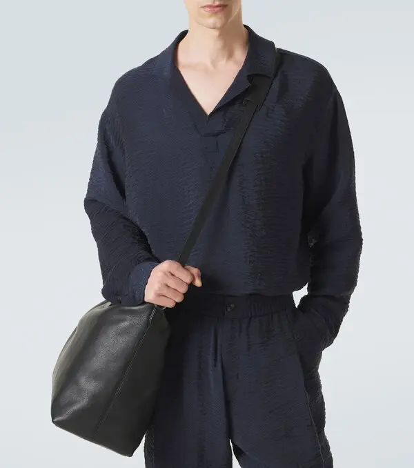 Giorgio Armani Seersucker Polo Shirt