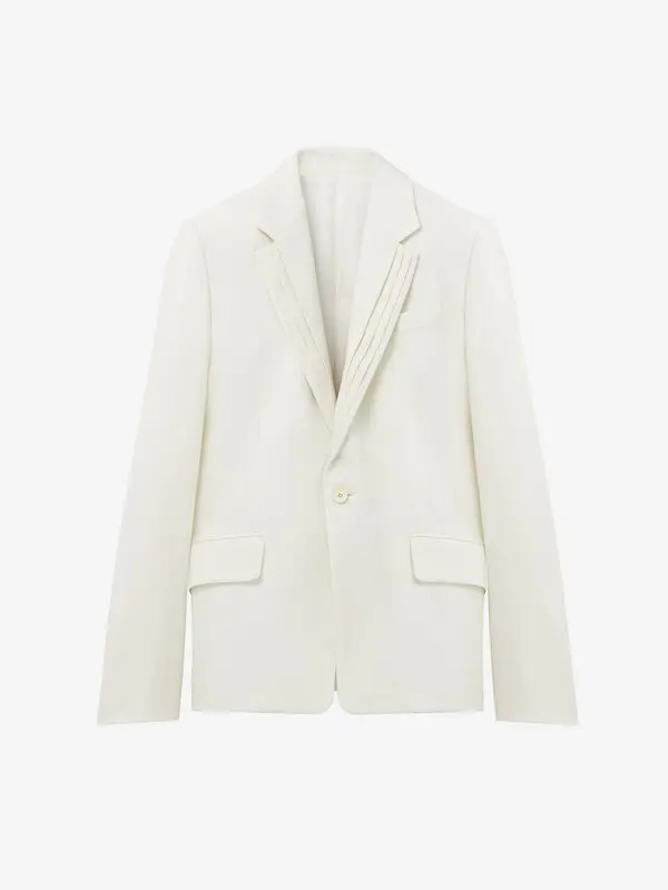 Alexander McQueen Pleated Lapel Single-breasted Jacket