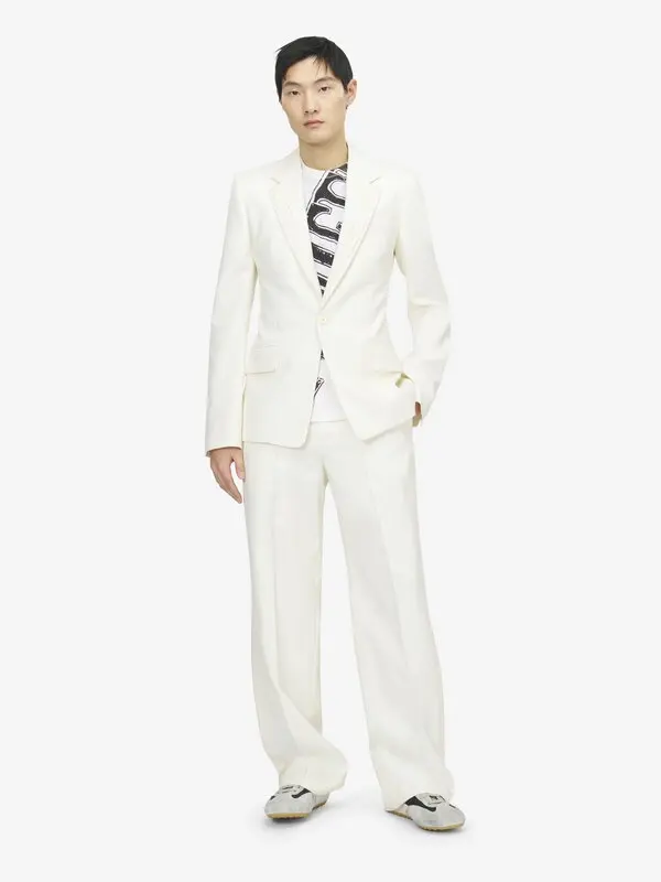 Alexander McQueen Pleated Lapel Single-breasted Jacket
