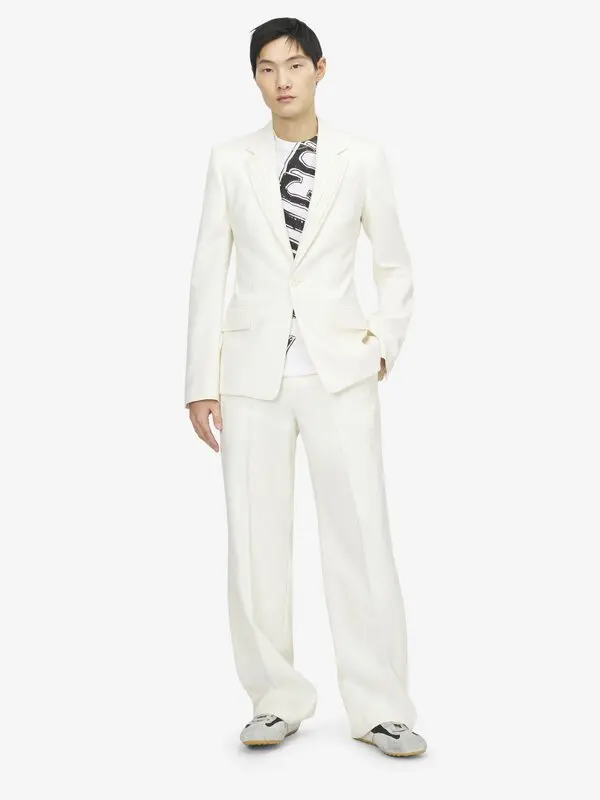 Alexander McQueen Pleated Lapel Single-breasted Jacket