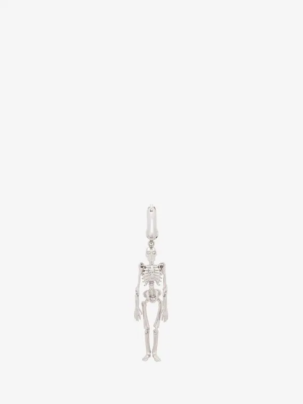 Alexander McQueen Dancing Skeleton Earring - Silver-finish